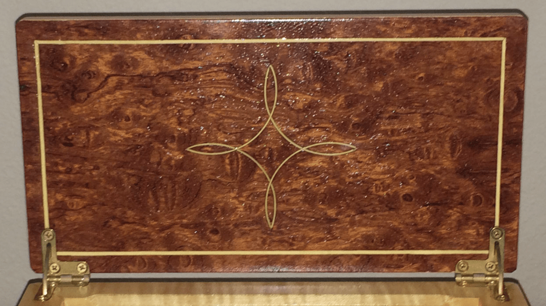 Maple Jewelry Box with Precious Wood Inlay